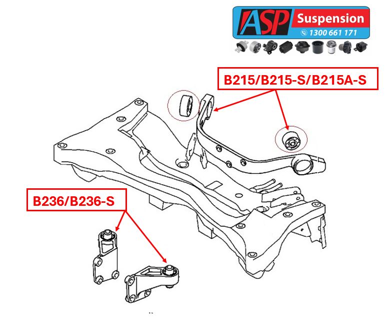 Mitsubishi Evolution 1-9 Rear Differential Rear Mount Bush - HEAVY DUT ...