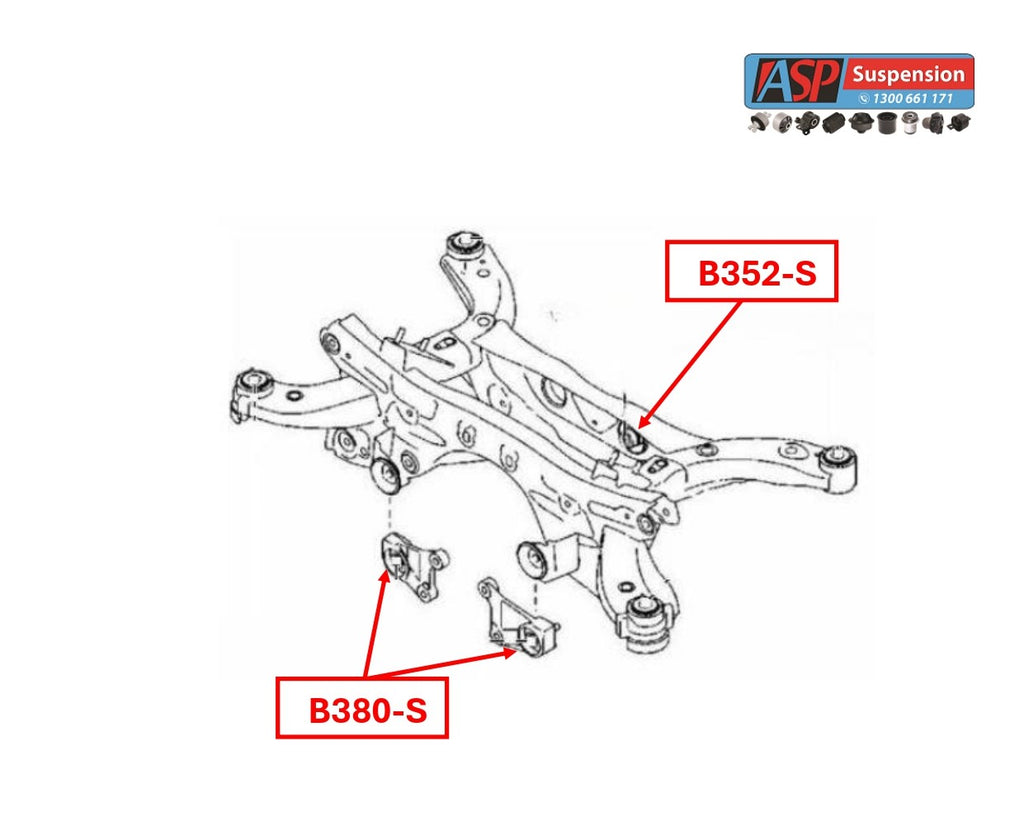 Mazda CX-5 - 1 x Rear Differential Rear Bush (B352-S) & 2 x Rear Diffe ...